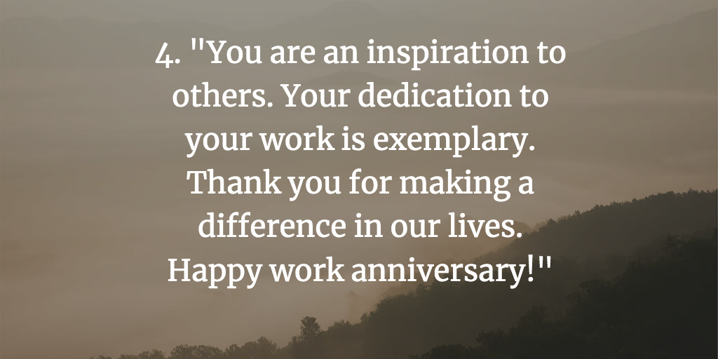 Happy 1 Year Work Anniversary Messages